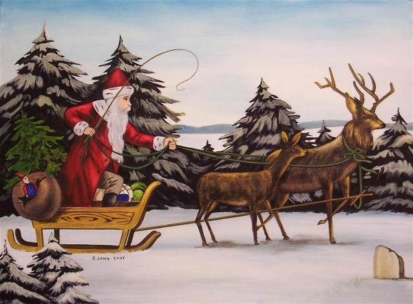 Yessy > RAYMOND LANG > Santa Claus on Sled